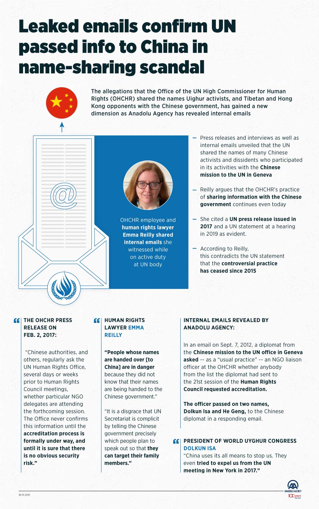 Leaked emails confirm UN passed info to China in name-sharing scandal